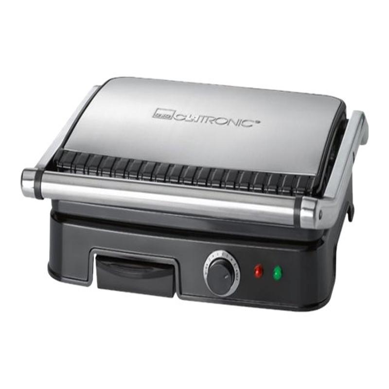 Grill elektryczny Clatronic KG 3487 (2000W stolowy-zamykany czarno-srebrny)